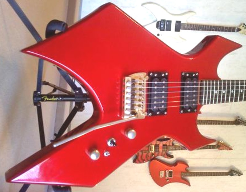 BC Rich Warlock Platinum Series electric guitar in red